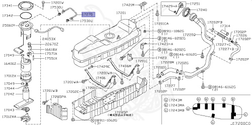 17270-WL000 - Nissan - Tube Assembly, Fuel Tank Outlet - Nengun Performance