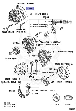 27060-11270 - Toyota - Alternator Assy - Nengun Performance