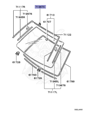 MB198536 - Mitsubishi - Clip, Windshield Moulding - Nengun Performance