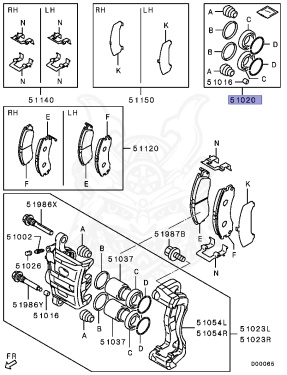 4605A571 - Mitsubishi - Seal Kit, Fr Brake Caliper - Nengun Performance