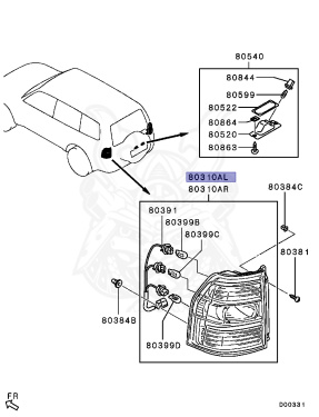 8330A565 - Mitsubishi - Lamp Assy, Combination, Rr Lh - Nengun Performance