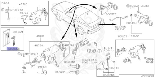 H0564-2L900 - Nissan - Key, Blank Master - Nengun Performance