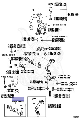 48605-19015 - Toyota - Arm Sub-assy, Front Suspension, Lower No. 1 Rh ...