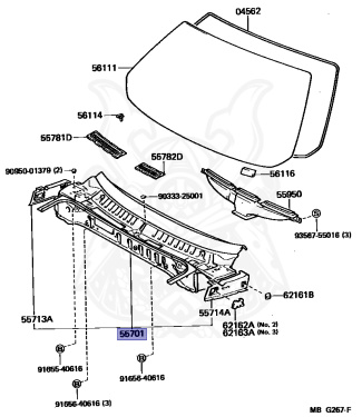 55700-17030 - Toyota - Panel Sub-assy, Cowl - Nengun Performance