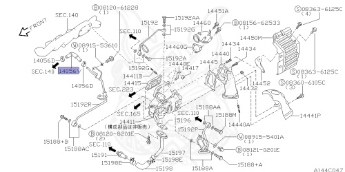 14055-AA000 - Nissan - Hose, Water Heater - Nengun Performance