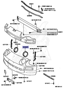 53182-20030 - Toyota - Seal, Headlamp Cover, No.1, Lh - Nengun Performance
