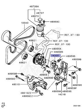 1345A052 - Mitsubishi - Tensioner, Alternator Drive Belt Auto - Nengun ...