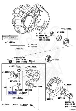 41341-14041 - Toyota - Pinion, Rear Differential - Nengun Performance