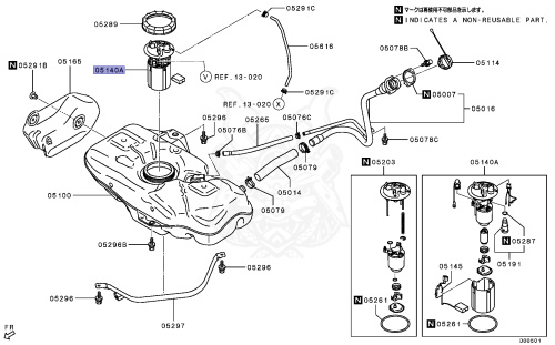 1760A408 - Mitsubishi - Pump & Gauge Assy, Fuel Tank - Nengun Performance