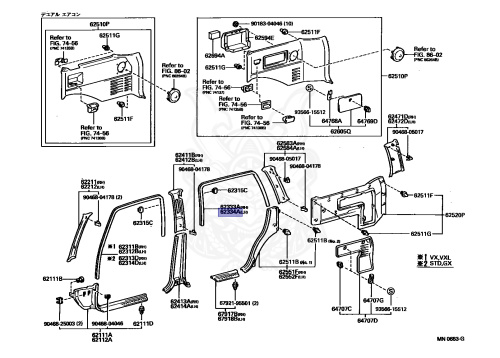 62334-60010-B0 - Toyota - Trim, Rear Door Opening, Lh - Nengun Performance