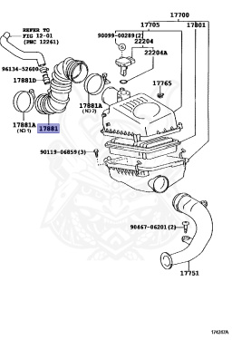 17881-22120 - Toyota - Hose, Air Cleaner, No.1 - Nengun Performance