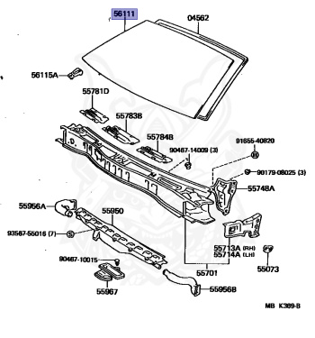 56111-14470 - Toyota - Glass, Windshield - Nengun Performance