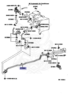 87208-17031 - Toyota - Pipe Sub-assy, Heater Water, A - Nengun Performance
