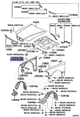 53882-16030 - Toyota - Seal, Front Fender - Nengun Performance