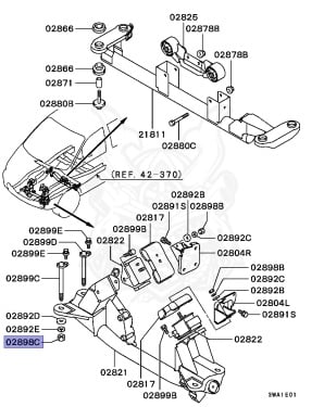MF430124 - Mitsubishi - Nut, Rr Brake - Nengun Performance
