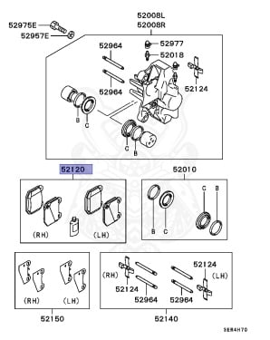 4605A050 - Mitsubishi - Pad Set, Rr Brake - Nengun Performance