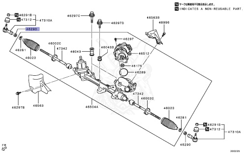 MF430008 - Mitsubishi - Nut, Steering Gear - Nengun Performance