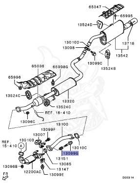 MR431025 - Mitsubishi - Bolt, Exhaust Pipe - Nengun Performance