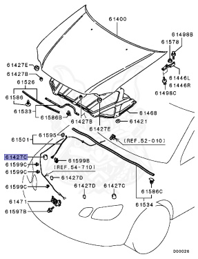 MR473471 - Mitsubishi - Damper, Hood - Nengun Performance