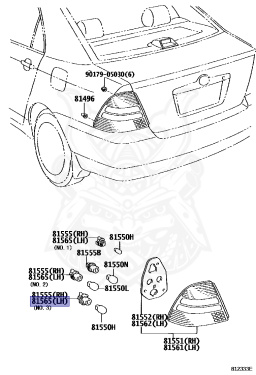 90075-60034 - Toyota - Socket & Wire Sub-assy, Rear Combination Lamp ...