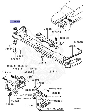 2910A065 - Mitsubishi - Bushing, Eng Rr Mounting - Nengun Performance