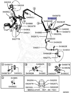 MB082164 - Mitsubishi - Clip, Brake Fluid Line - Nengun Performance