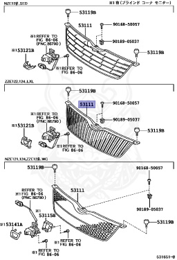 53111-12A30 - Toyota - Grille, Radiator - Nengun Performance