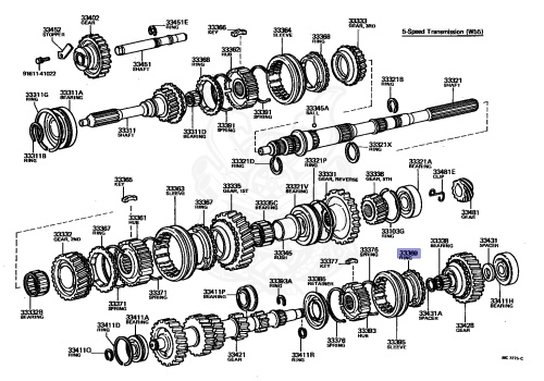 33367-14010 - Toyota - Ring, Synchronizer, No.3 - Nengun Performance