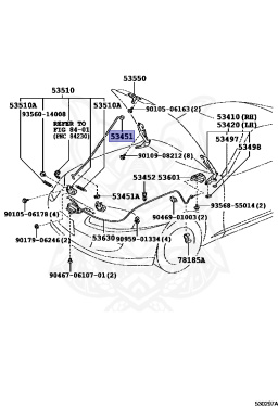 53451-14070 - Toyota - Rod, Hood Support - Nengun Performance