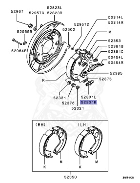 MB520459 - Mitsubishi - Adjuster, Rr Brake Shoe Slack, Rh - Nengun ...
