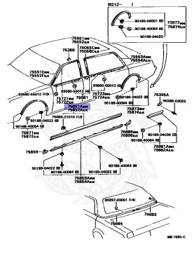 75850-91402 - Toyota - Moulding, Rocker Panel, Front Rh - Nengun ...