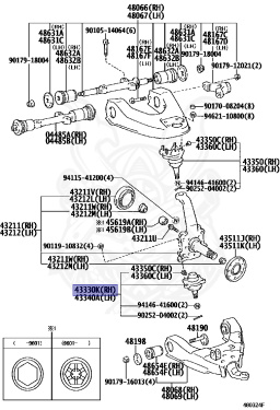 43330-39315 - Toyota - Joint Assy, Lower Ball, Front Rh - Nengun ...