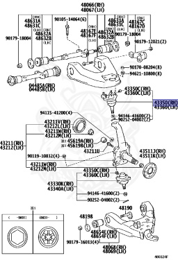 43350-39085 - Toyota - Joint Assy, Front Upper Ball, Rh - Nengun ...