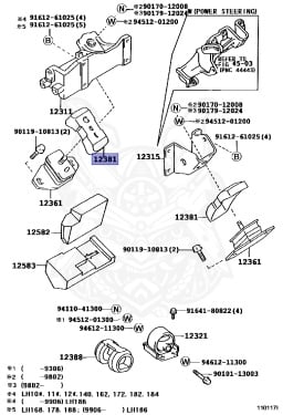 12381-54060 - Toyota - Stabilizer, Engine Mounting - Nengun Performance