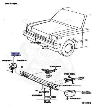 52102-19146 - Toyota - Extension, Front Bumper, Rh - Nengun Performance