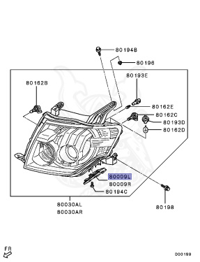 8301A821 - Mitsubishi - Bracket, Headlamp, Lh - Nengun Performance