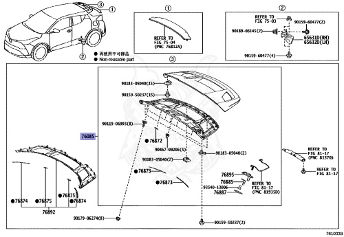 76085-10902-A0 - Toyota - Rear Spoiler Sub-assy - Nengun Performance