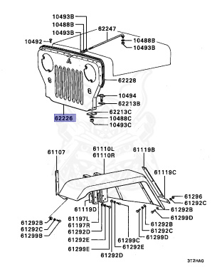 MR107055 - Mitsubishi - Guard, Radiator Grille - Nengun Performance