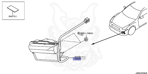 26605-6AV1A - Nissan - Lamp Assembly, Daytime Running, Lh - Nengun ...