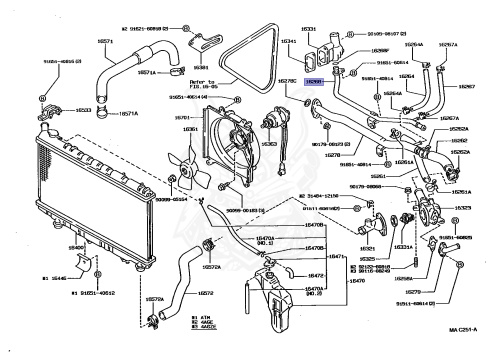 16268-16040 - Toyota - Pipe, Water By-pass, No.1 - Nengun Performance