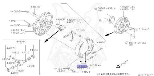 44060-70N25 - Nissan - Rear Brake Shoe Kit - Nengun Performance