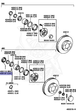 90316-69001 - Toyota - Seal, Oil (for Front Axle Hub Outer Rh) - Nengun ...
