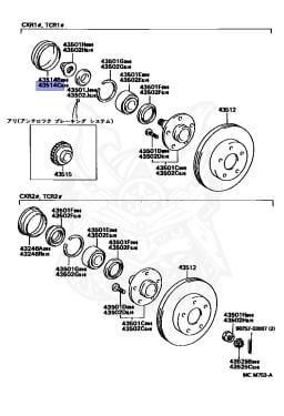 43514-28010 - Toyota - Cap, Front Axle Hub Grease, Lh - Nengun Performance