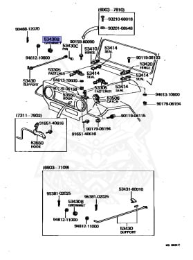 90480-16060 - Toyota - Grommet (for Hood Support) - Nengun Performance