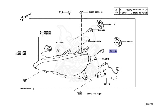 SU003-02571 - Toyota - Bulb (for Head Lamp, No. 2) - Nengun Performance