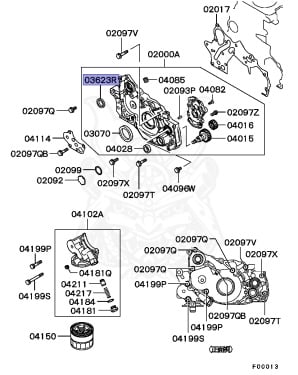 MD343565 - Mitsubishi - Oil Seal, Balancer Shaft, Fr Rh - Nengun ...