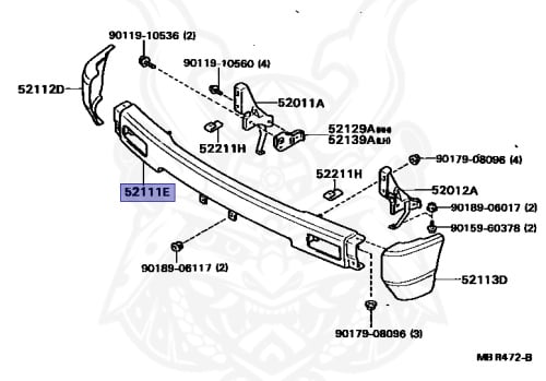 52101-35120 - Toyota - Bar, Front Bumper - Nengun Performance