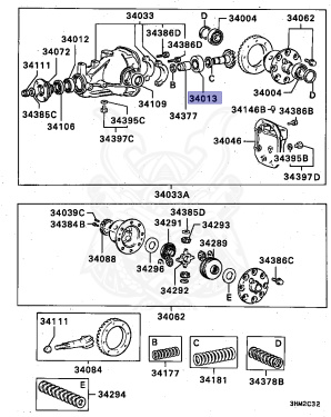 MB393956 - Mitsubishi - Bearing, Rr Diff Drive Pinion, Rr - Nengun ...