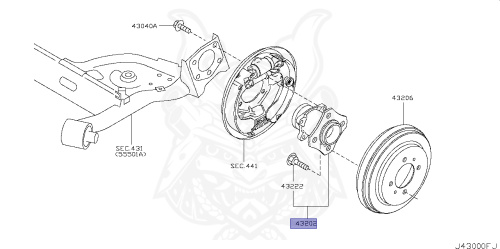 43202-ED000 - Nissan - Hub Assembly, Rear Axle - Nengun Performance