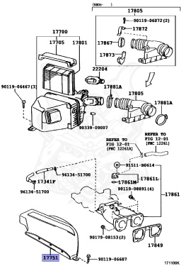 17751-46110 - Toyota - Inlet, Air Cleaner, No.1 - Nengun Performance